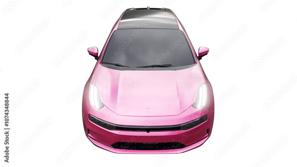 China, Shanghai. November 11, 2024. Zeekr 001. Pink Chinese high ...