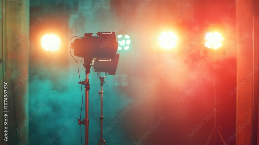 Vintage cinematic background with faded colors and light leaks ...
