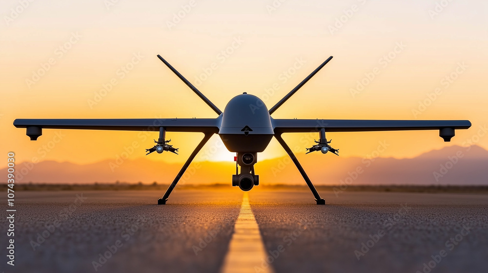 The MQ-9 Reaper, a large, unmanned aerial vehicle (UAV) used by the ...