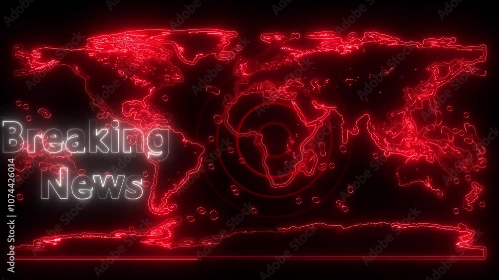 Breaking news background. 4k animation breaking news video wall ...