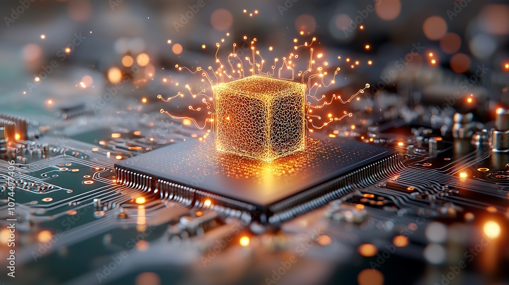 Снимка A computer processor powered by generative artificial ...