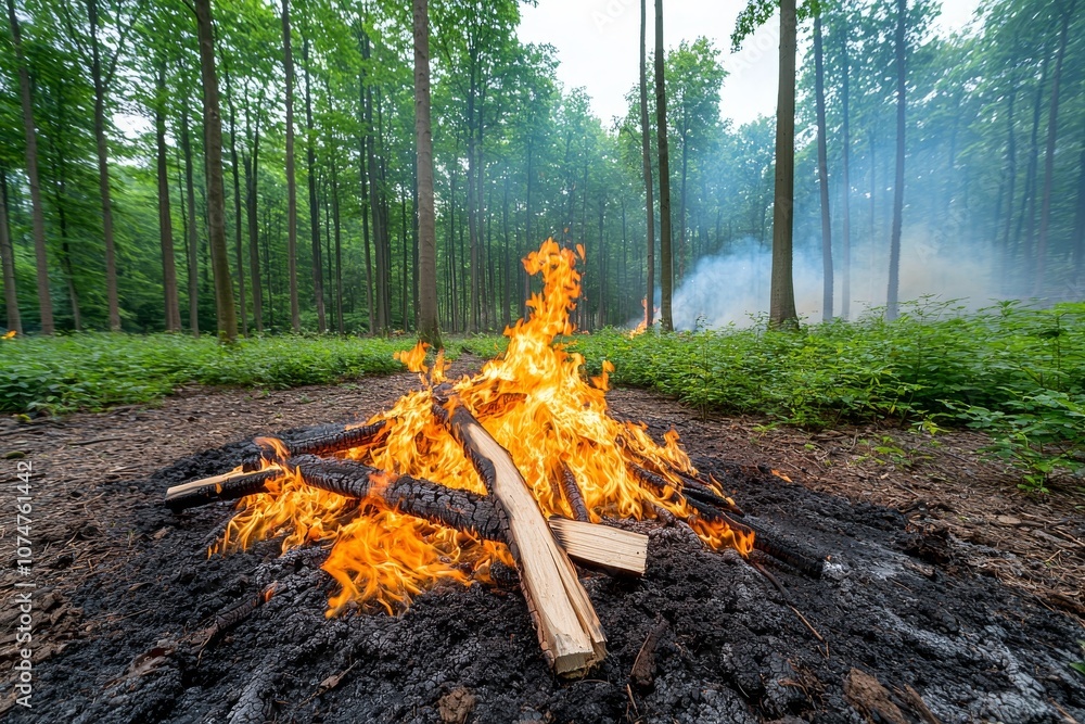 Fires can ravage a forest, transforming it into a desolate wasteland ...