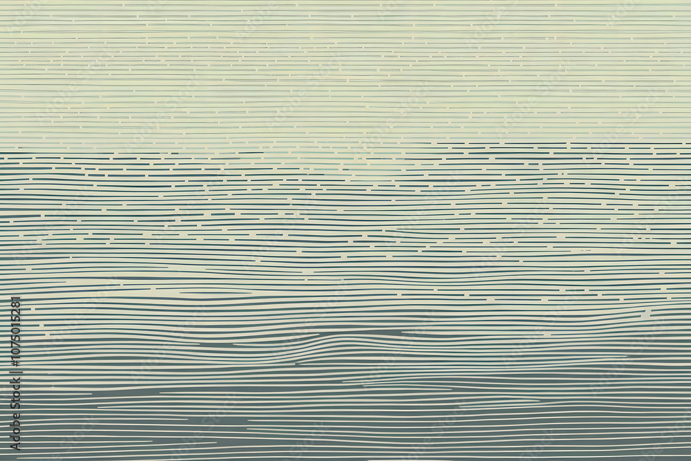Minimalist abstract line design with horizontal wavy and straight lines ...