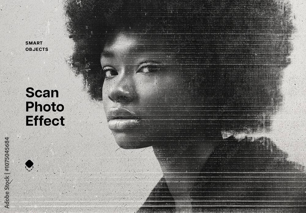 Scan Photo Effect Mockup Stock Template | Adobe Stock