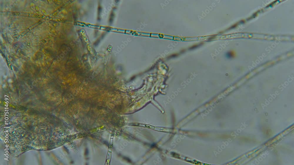 Research Scientists Unicellular Organisms. Soil Microorganisms Under ...