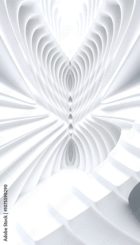 Abstract of white pattern, smooth shape, architecture facade details ...