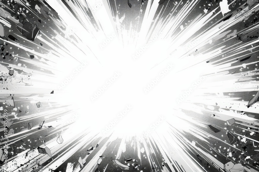 Dynamic background featuring comic book-style action lines, or speed ...