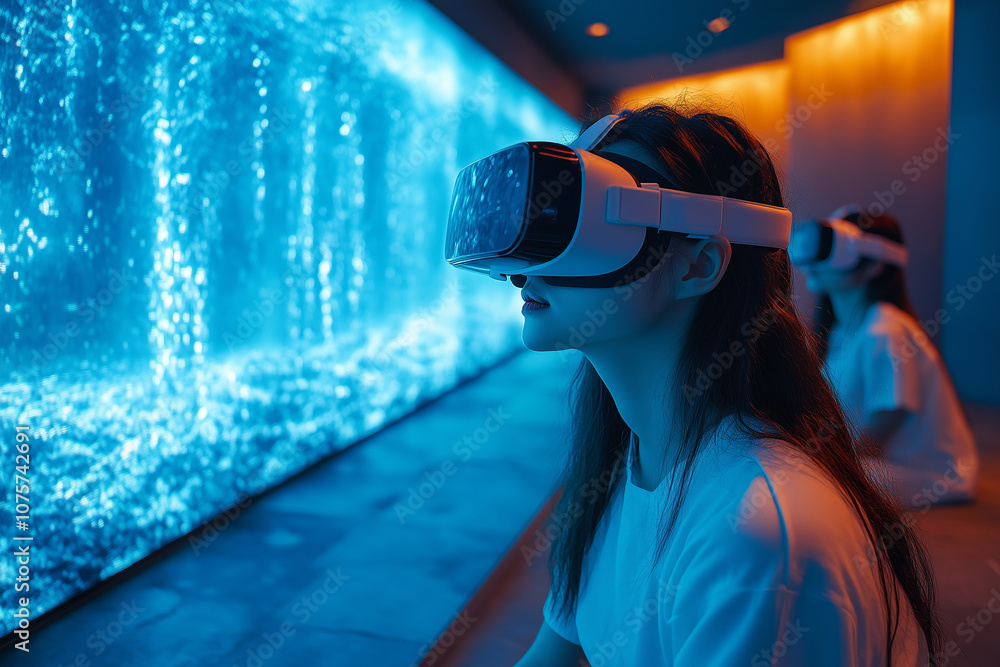 Experience virtual reality in an immersive aquatic environment at a ...
