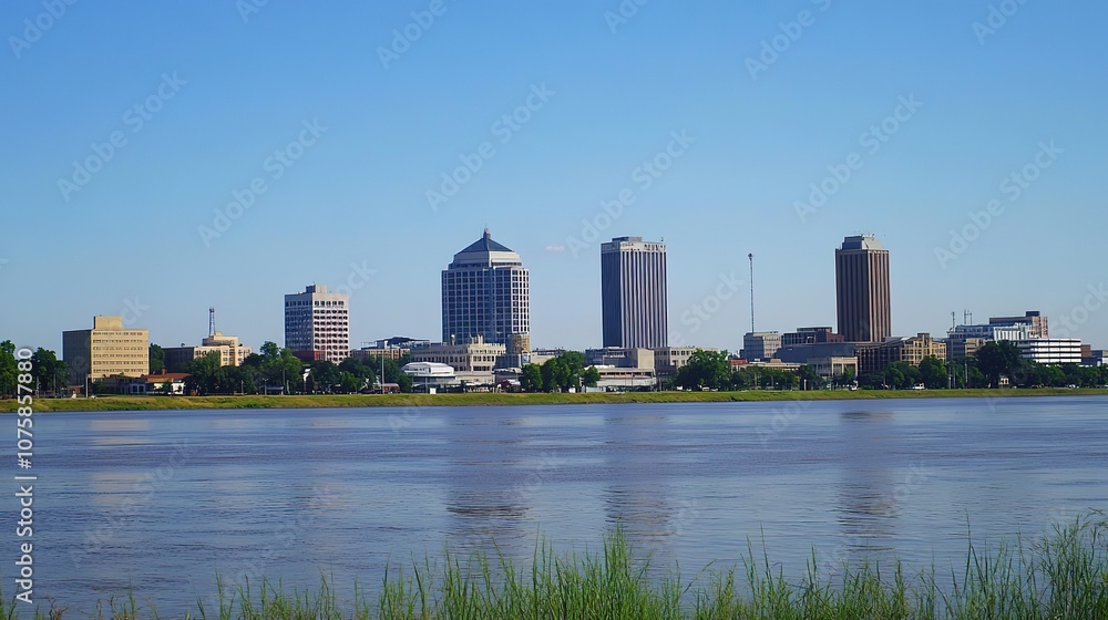 The skyline of Jackson, Mississippi, showcasing the city's iconic ...