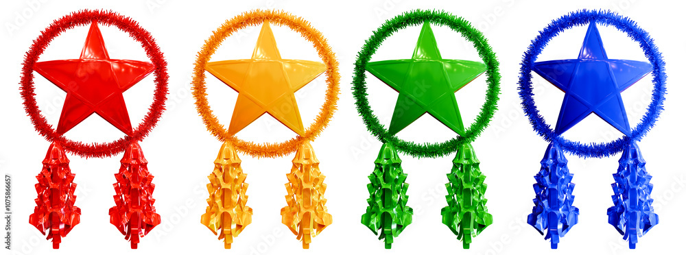 Philippine traditional Christmas lantern, isolated white background ...