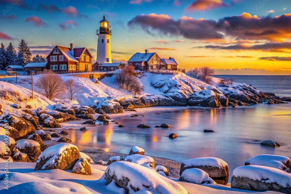 Winter Serenity in Ogunquit, Maine: Snow-Covered Beaches and ...
