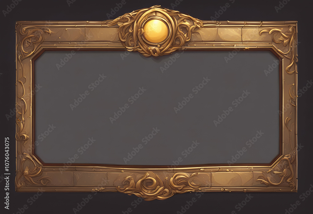 calligraphy rpg square fantasy cartoon ui rectangle style decorative ...