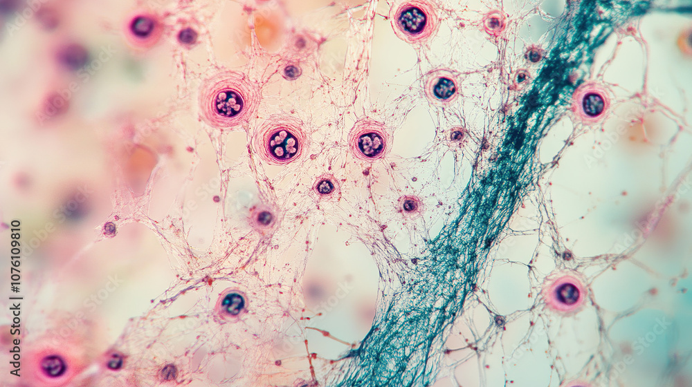 Fényképezés Close-up of magnified fungal infection on human skin ...