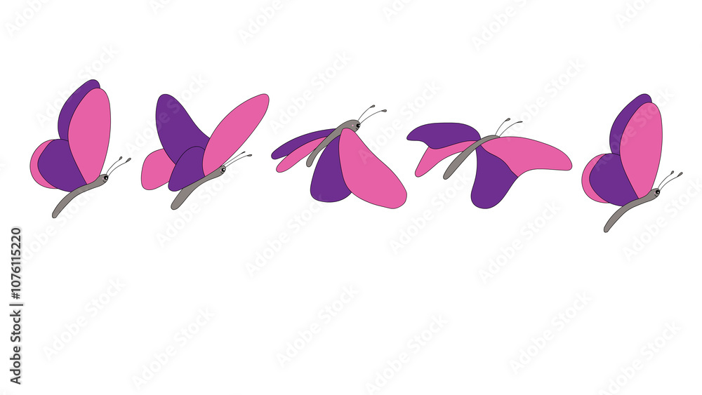 Butterfly fly cycle, Frame by frame flying butterfly, butterfly flying ...