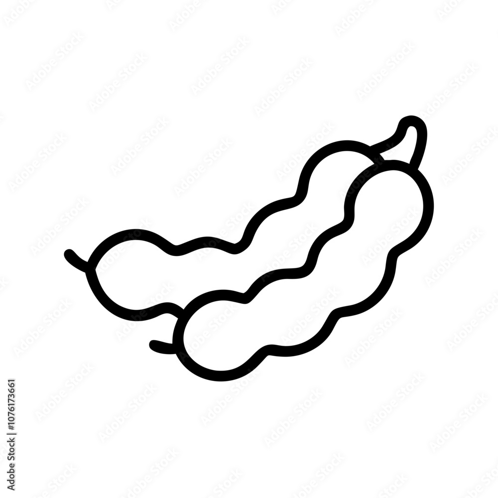tamarind icon, fruits vector icon - simple vector illustration of a ...