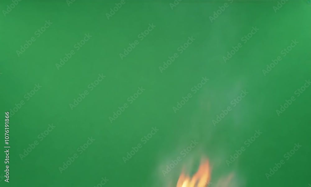 Green burning paper with green matches Fire flame burning paper and ...