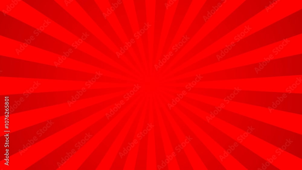 Loop animation of rotating red concentration lines, effect background ...