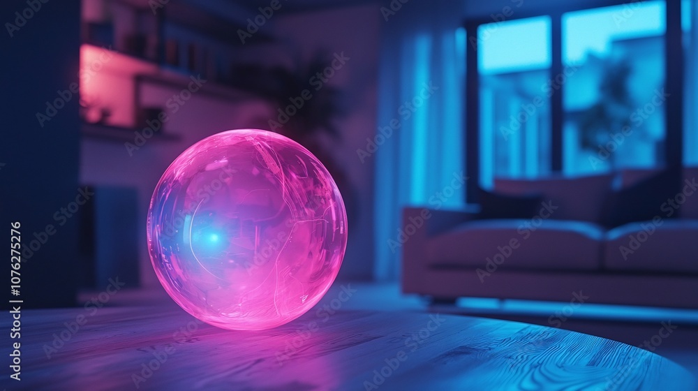 Floating Glowing Orb Transmitting Voice Messages and Holograms in ...
