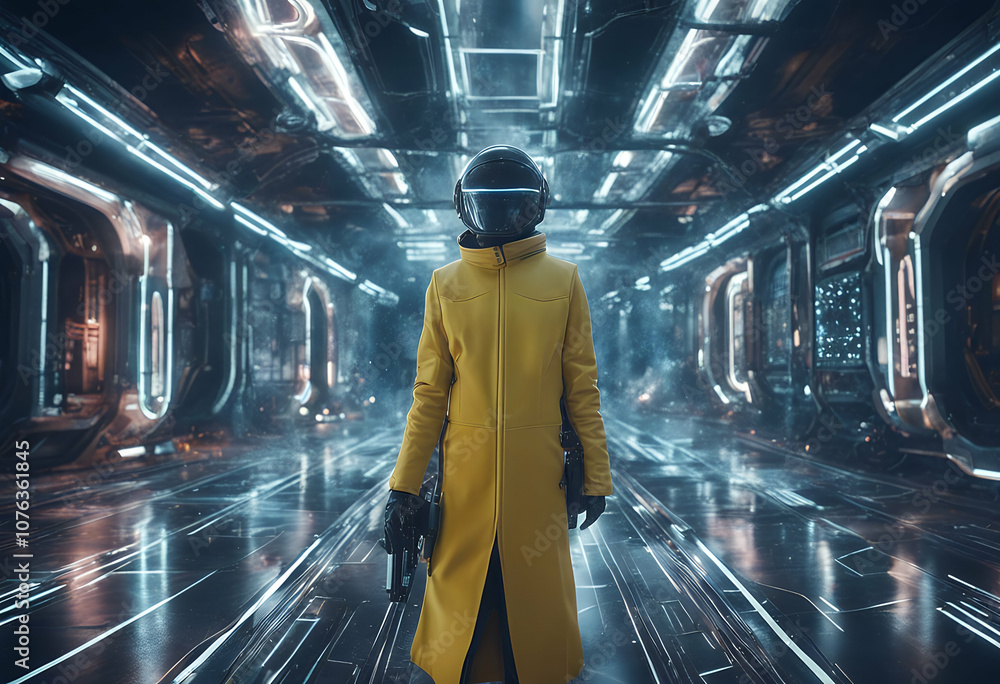 poster orange science fiction flower robot android jpeg blue futuristic ...