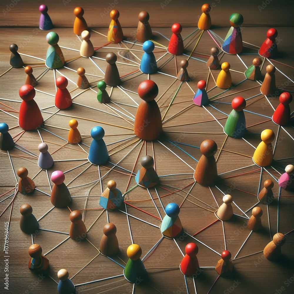 Interconnected Network Of People A Visual Representation Of A Social
