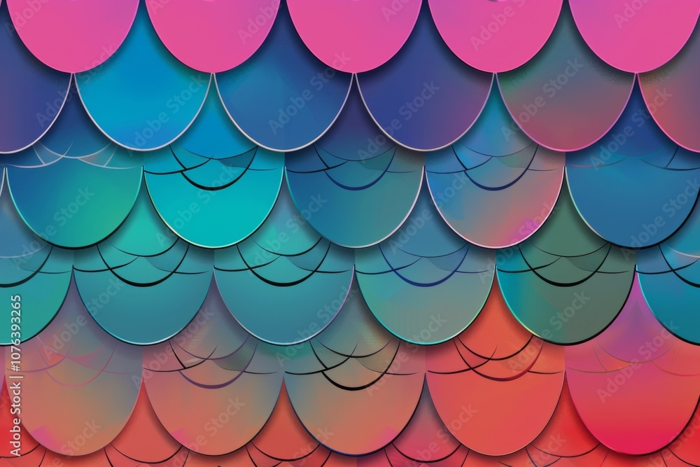 This captivating abstract pattern features scales in a spectrum of ...