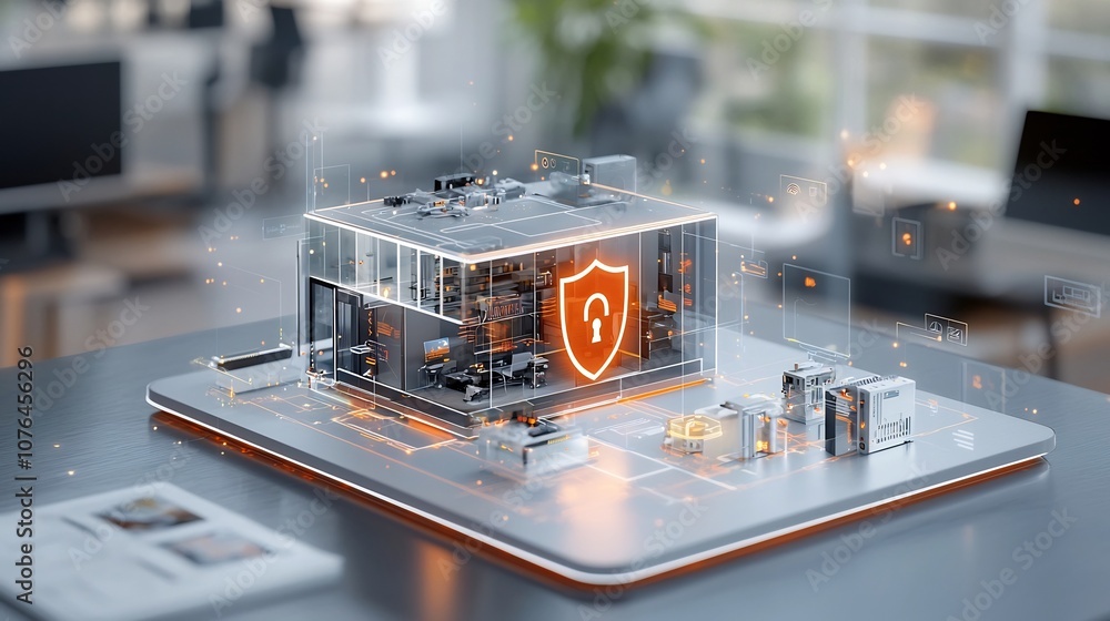 Secure and Intelligent Smart Home System with Glowing Lock and Shield ...