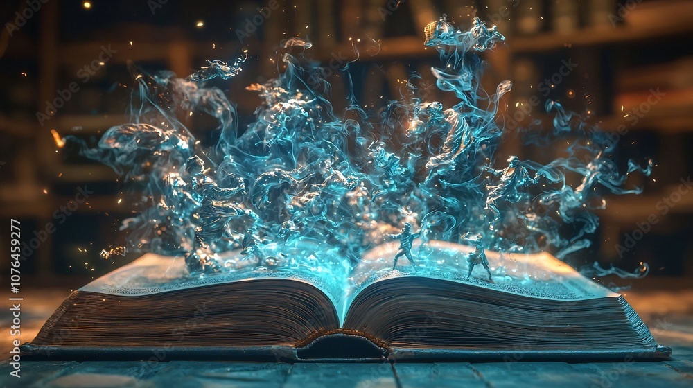 Glowing Ink from Open Book Reveals Intermingling of History and Fantasy ...