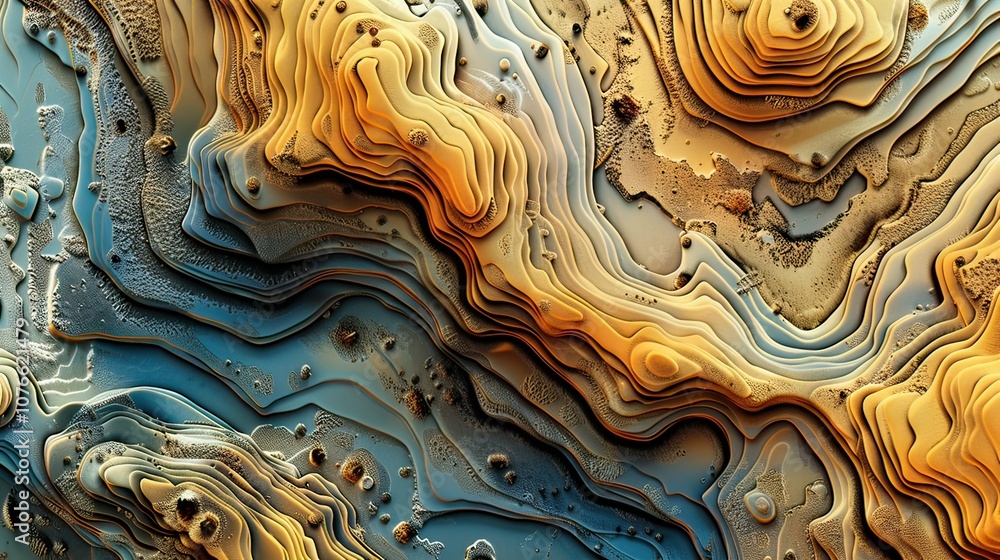 Foto de Artistic interpretation of a topographic map with sharp ...
