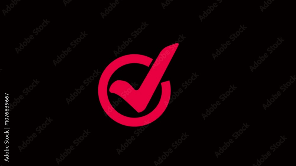 Check mark icon and tick mark icon animation. Animation of check mark ...