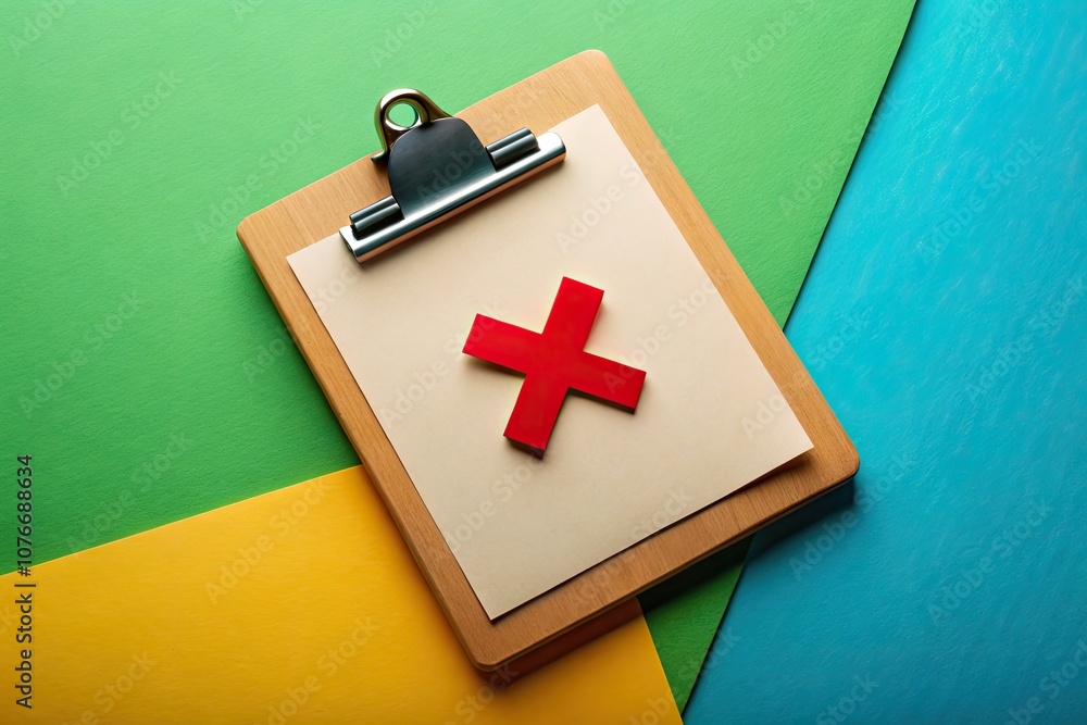 Product Photography of Clipboard with Checkmark and Cross Symbols for ...