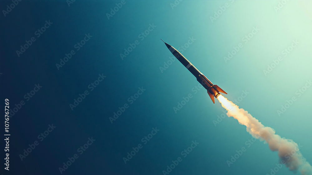 Ballistic missiles used in modern warfare, with long range and immense ...