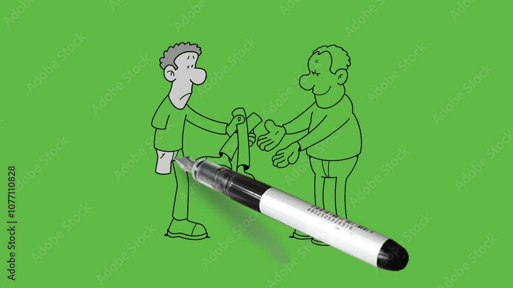 draw lame young man stand on left leg and give his artificial right arm ...