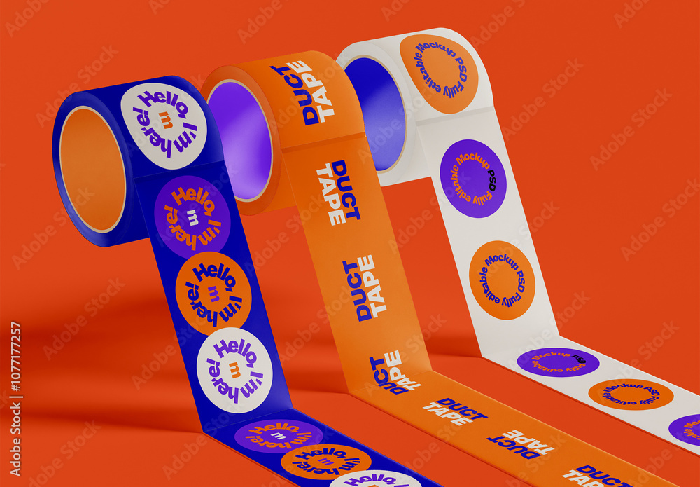 Branded Packaging Tape Mockup Design Stock Template | Adobe Stock