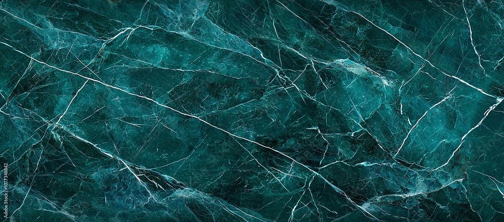 Elegant green marble texture with intricate veining patterns, creating ...
