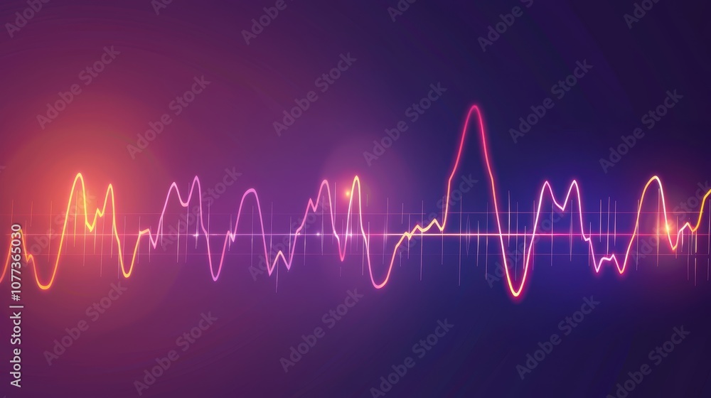 Detailed ECG Readout Illustration Highlighting Abnormal Heart Rhythms ...