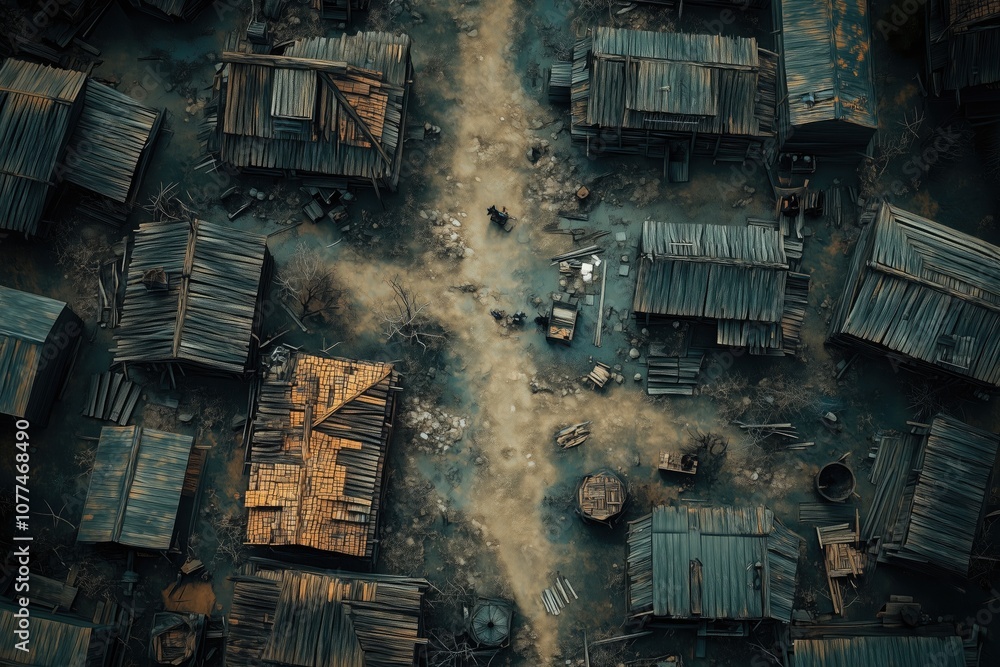 Rural Village Road Rustic Town Street and Houses Tabletop RPG Map ...