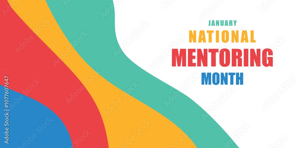 National Mentoring Month vector template. Empowering Futures and ...