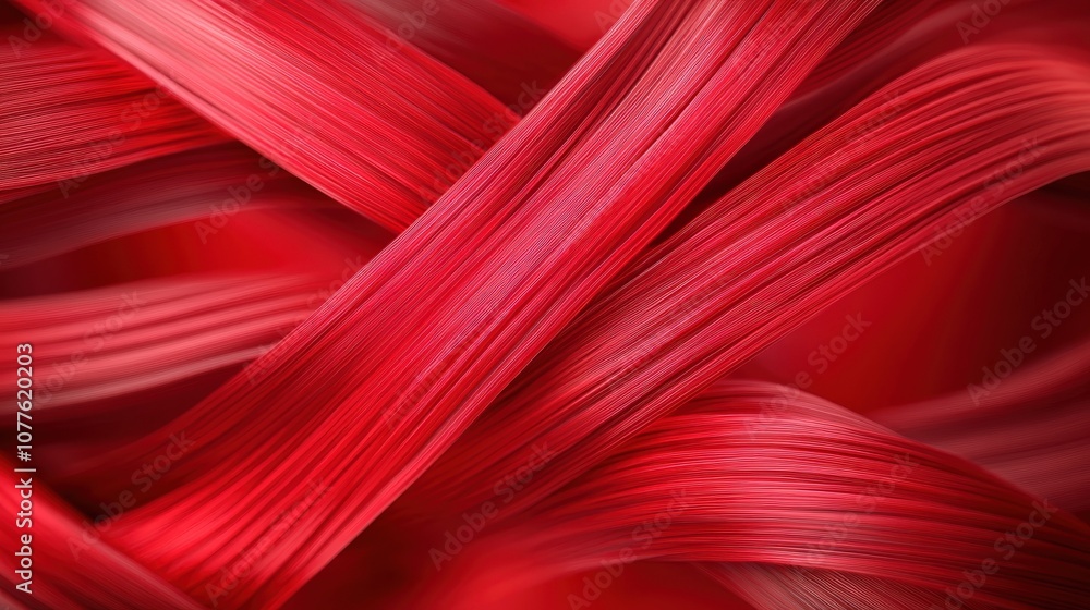 Abstract red wave background showcasing flowing and intertwined ...