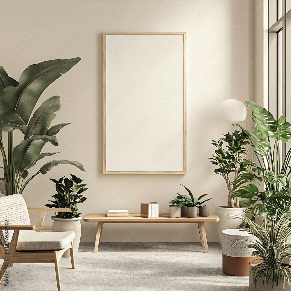 mockup wide horizontal portrait frame in 21 aspect ratio in a ...