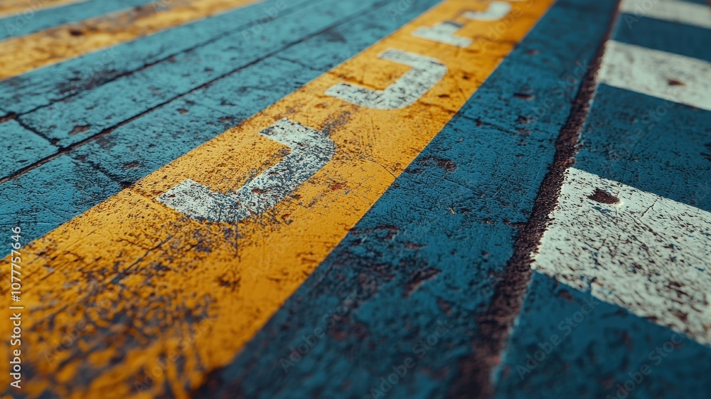 This close-up shot captures the vivid colors and details of an empty F1 ...