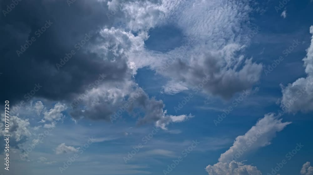 Sky timelapse. Daytime time-lapse. Skies are moving. Moving clouds and ...