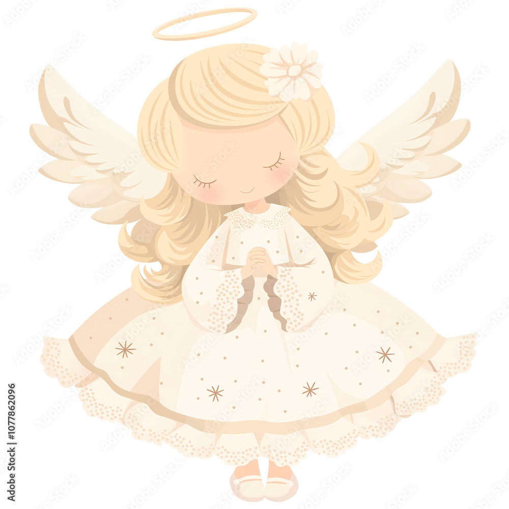 cartoon clipart drawing illustration of an angel on a transparent ...