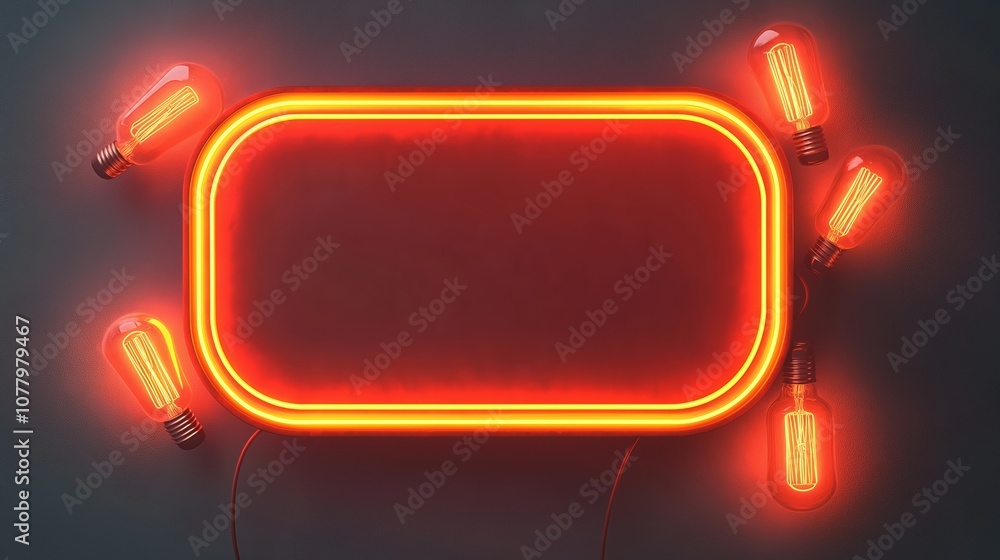 Vector realistic isolated marquee speech bubble lightbox billboard with ...