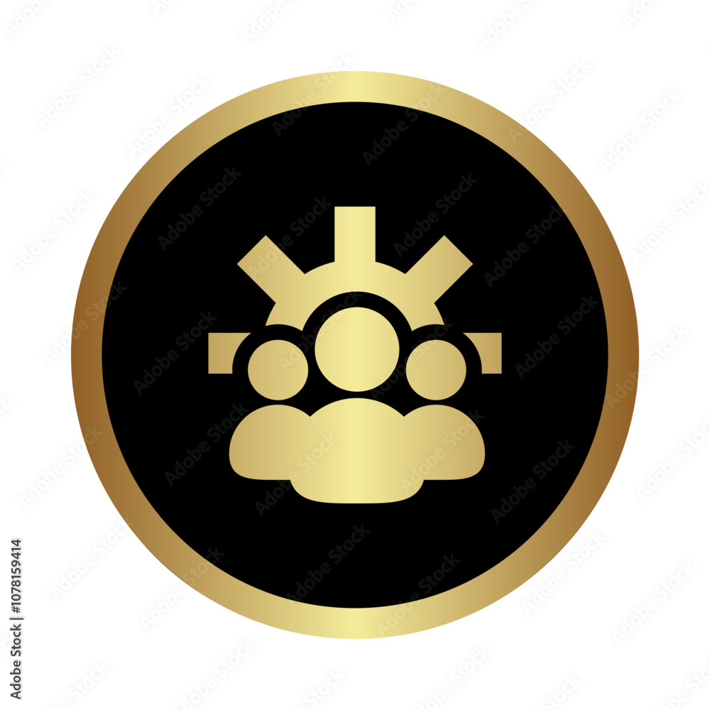 Collaborative Effort Icon – People Connected by Lines, Representing ...