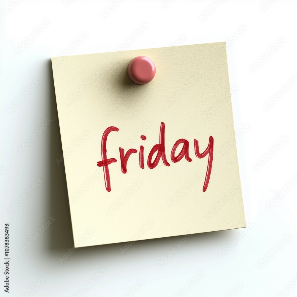 text "Friday" written on sticky note,PNG,transparent background,clipart ...