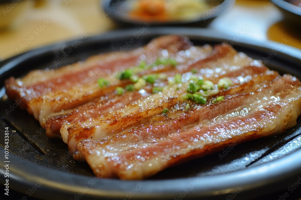 Dishes include Korean beef sashimi raw pork belly grilled meats ...