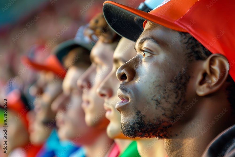 Energetic Sports Fans Supporting Their Team Together in the Stadium ...