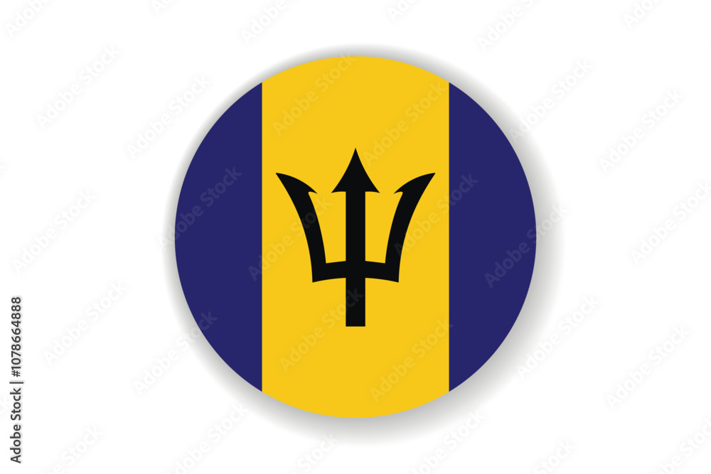 Flag of Barbados. National symbol in official colors. Template icon ...