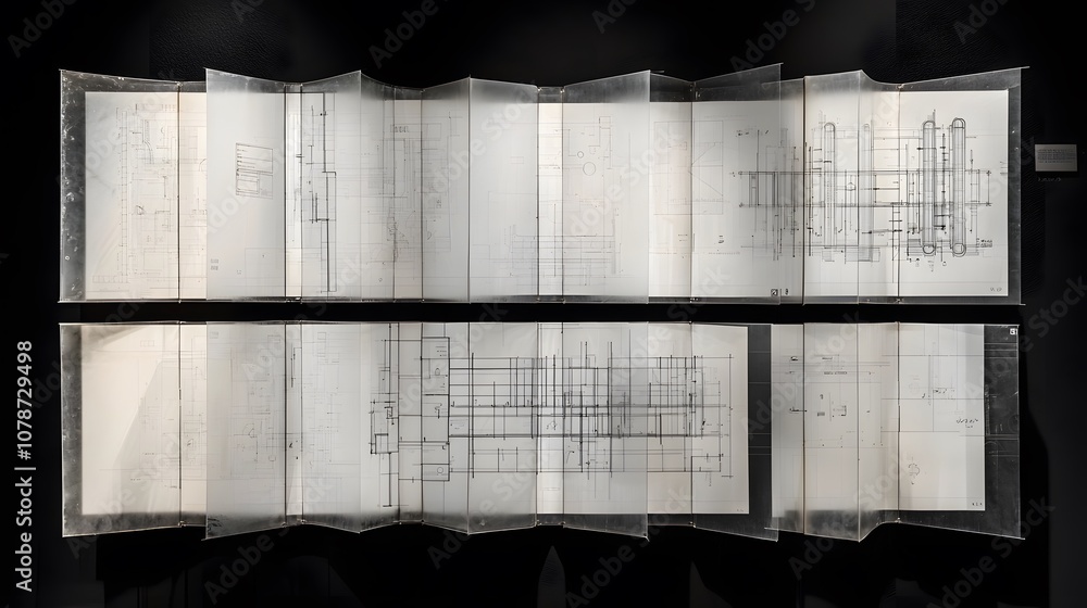 Blueprint Layers: A composite photo showing multiple translucent ...