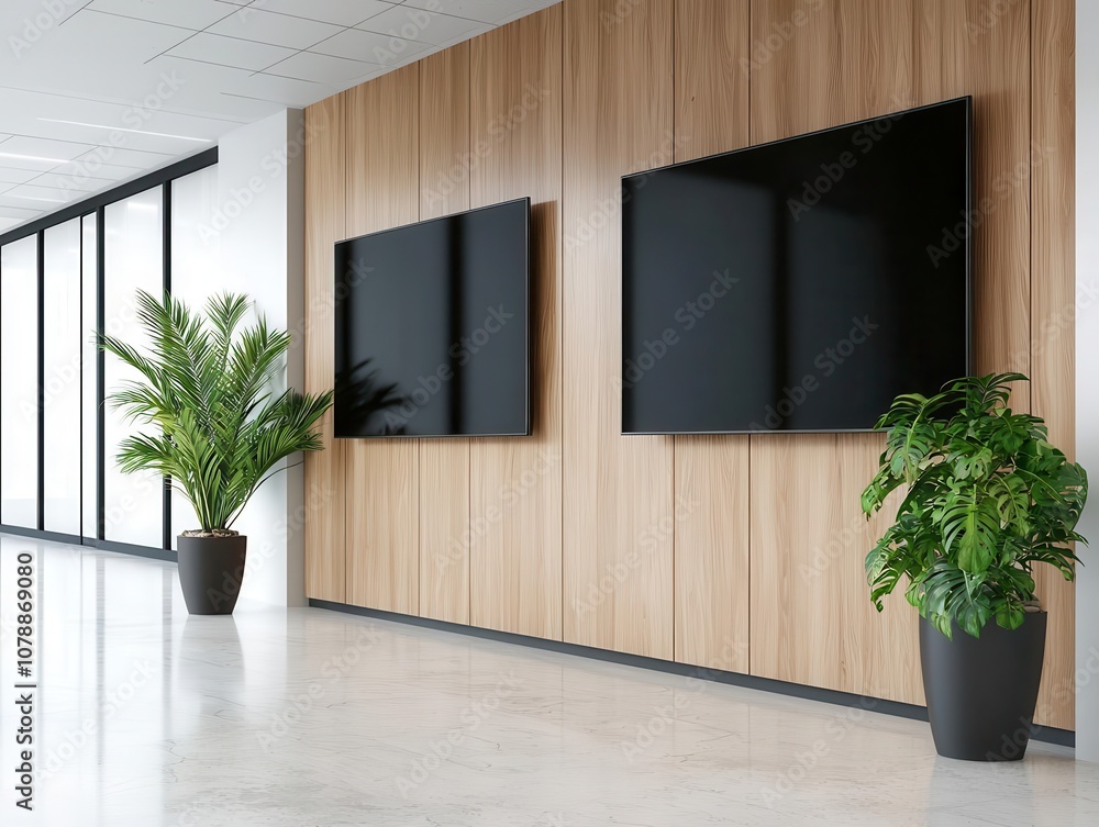 Motionsensitive CCTV camera installed in a quiet office lobby, motion ...